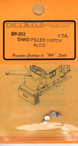 HO Scale Details West SF-202 Sand Filler Hatch Alco 4Ea. – Sidetrack Hobby