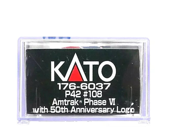N Scale Kato 176-6037 Amtrak 108 P42 Phase VI 50th Anniversary DCC Rea – Sidetrack Hobby