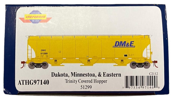 HO Scale Athearn G97140 DM&E 51299 Trinity 3-Bay Covered Hopper – Sidetrack Hobby