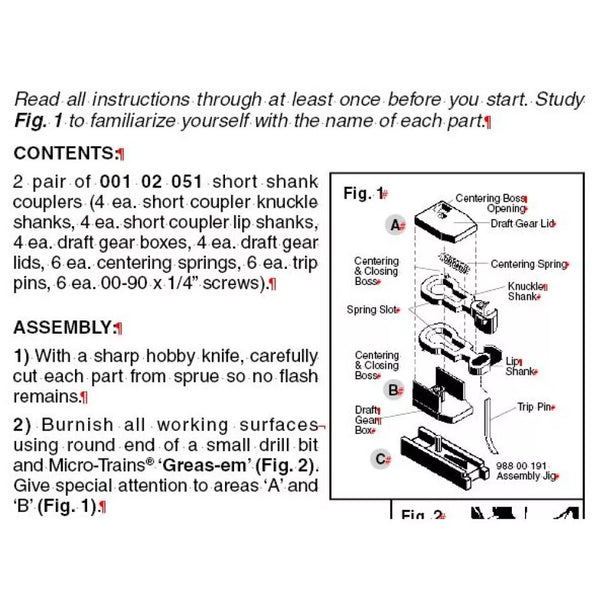 N Scale Micro Trains 102051 Unassembled Body Mount Short Underslung Co – Sidetrack Hobby
