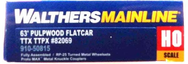 HO Walthers MainLine 910-50815 Trailer Train TTX TTPX 82069 63' Pulpwo – Sidetrack Hobby