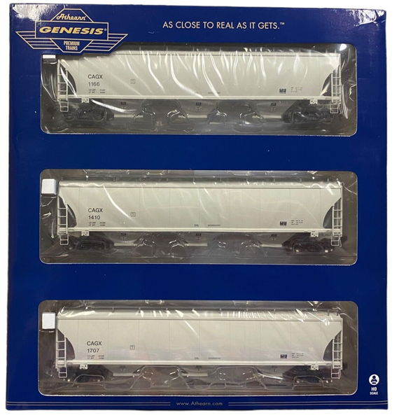 HO Scale Athearn G97145 ConAgra CAGX Trinity 3-Bay Covered Hopper Set – Sidetrack Hobby