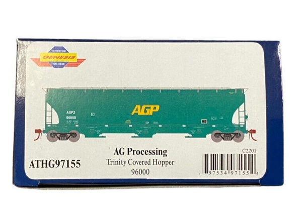 HO Scale Athearn G97155 AG Processing AGPX 96000 Trinity 3-Bay Covered – Sidetrack Hobby