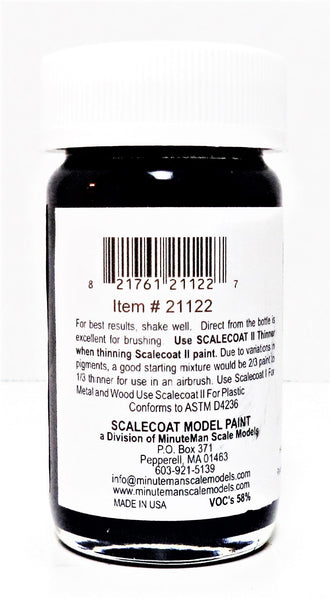 Scalecoat II S2112 Detail Black 2 oz Enamel Paint Bottle – Sidetrack Hobby