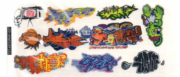 HO Scale T2 Decals HOGRAF027 Graffiti Decal Set #27 – Sidetrack Hobby