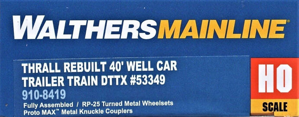 HO Scale Walthers MainLine 910-8419 DTTX 53349 Thrall Rebuilt 40' Well – Sidetrack Hobby