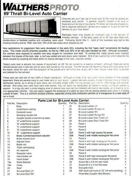 HO Scale Walthers Proto 920-101340 MILW Milwaukee Road 89' Thrall Bi-L – Sidetrack Hobby