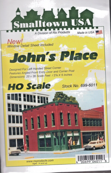 HO Scale Smalltown USA 699-6011 John's Place Kit – Sidetrack Hobby