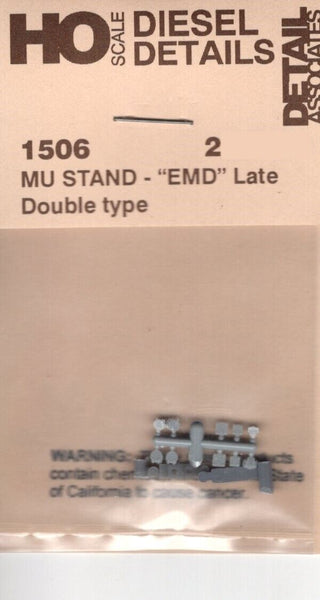 HO Scale Detail Associates 1506 MU Stand - "EMD" Late Double Type 2 Pk ...