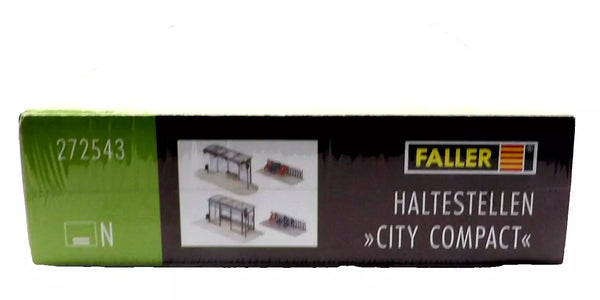 N Scale Faller Gmbh 272543 Modern Bus Stop Shelter w/Bicycle Racks Kit ...