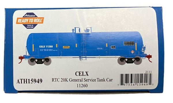 HO Scale Athearn 15949 Richmond RTC CELX 11260 20,900 Gallon Tank Car ...