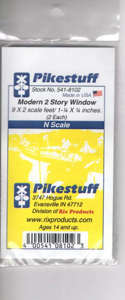 N Scale Pikestuff 541-8102 Modern 2 Story Window – Sidetrack Hobby