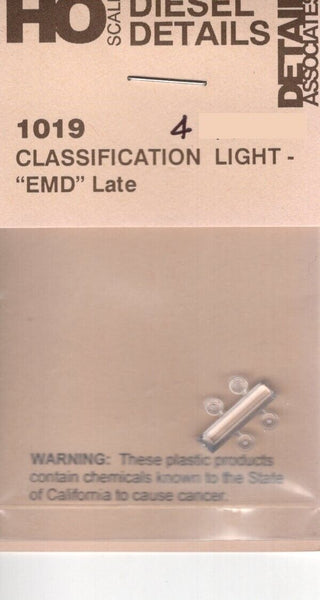 HO Scale Detail Associates 1019 Classification Light - "EMD" Late 4 Pk ...