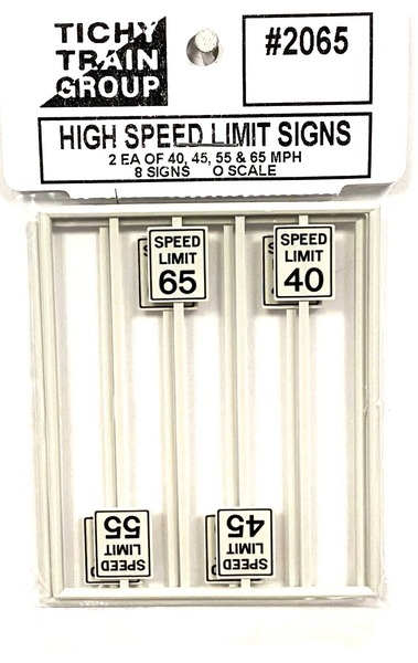 O Scale Tichy Train Group 2065 High Speed Limit Signs (8) pcs ...