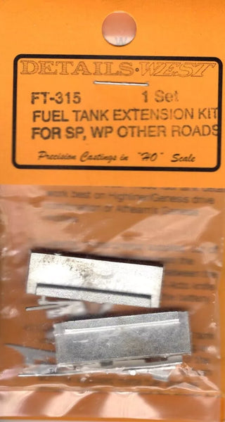 HO Scale Details West FT-315 1 Set Fuel Tank Extension Kit for SP, WP ...