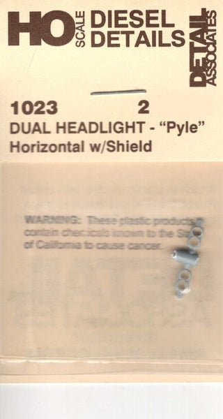 HO Scale Detail Associates 1023 Dual Headlight - "Pyle" Horizontal w/S ...