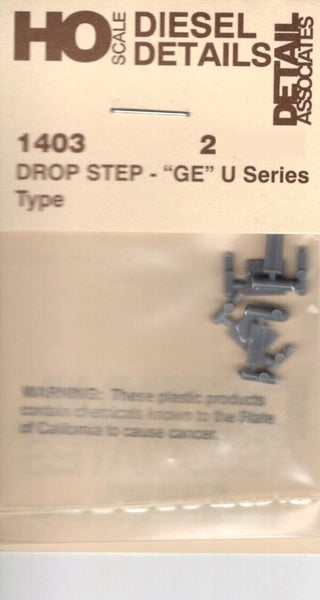 HO Scale Detail Associates 1403 Drop Step - "GE" U Series Type 2 Pkg ...