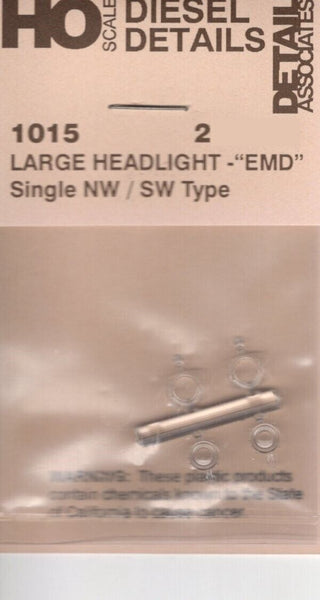HO Scale Detail Associates 1015 Large Headlight - "EMD" Single NW/SW T ...