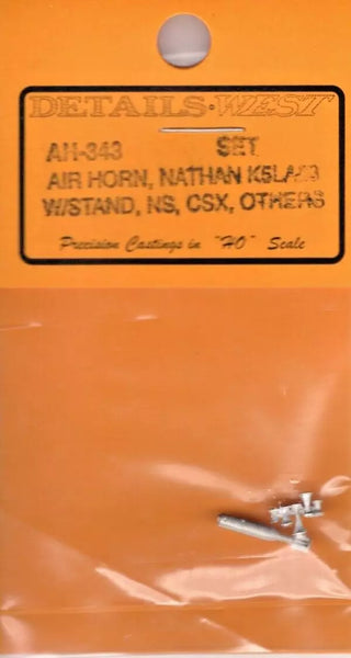 HO Scale Details West AH-343 Air Horn, Nathan K5LA23 w/Stand, NS, CSX ...