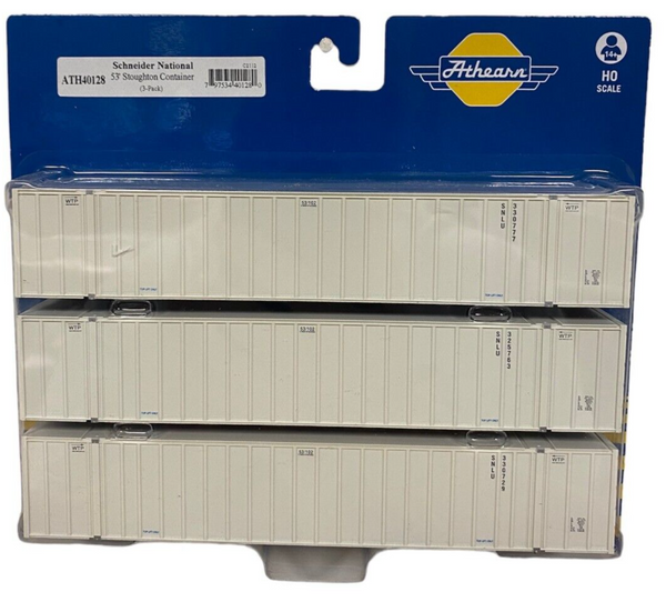 HO Scale Athearn 40128 Schneider National 53' Stoughton Containers Set ...