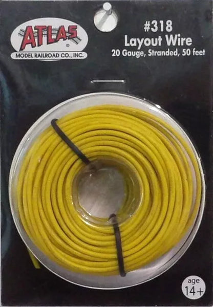 All Scale Atlas 318 Yellow Layout Wire 50' – Sidetrack Hobby