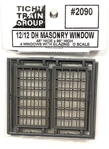O Scale Tichy Train Group 2090 12/12 Double-Hung Masonry Window (4) pc ...