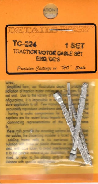 HO Scale Details West TC-224 Traction Motor Cable Set EMD, GE's 1 Set ...