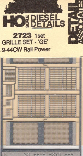 HO Scale Detail Associates 2723 Grille Set - 'GE' 9-44CW Rail Power 1 ...