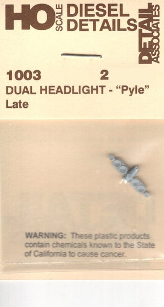 HO Scale Detail Associates 1003 Dual Headlight - "Pyle" Late 2 Pkg ...