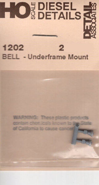 HO Scale Detail Associates 1202 Bell - Underframe Mount 2 Pkg ...
