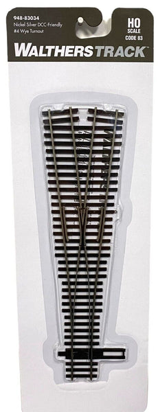 HO Scale Walthers 83034 Code 83 #4 Wye DCC Friendly Turnout – Sidetrack ...