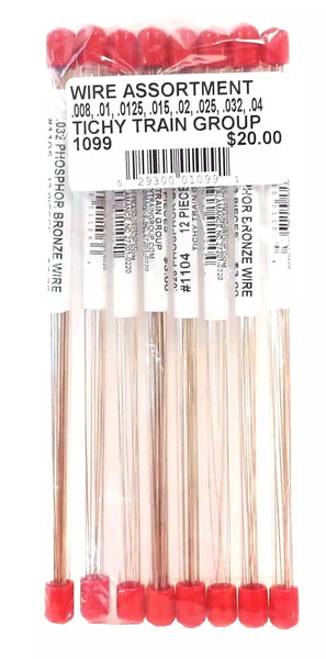 HO Scale Tichy Train Group 1099 Phosphor-Bronze Wire Assortment (8) Pa ...