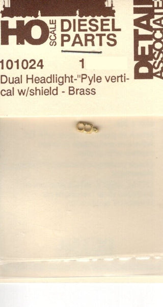HO Scale Detail Associates 101024 Dual Headlight - "Pyle" Vertical w/S ...