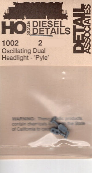 HO Scale Detail Associates 1002 Oscillating Dual Headlight - 'Pyle' 2 ...
