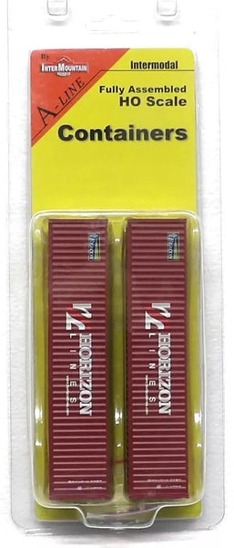 HO InterMountain A-Line 30269-03 Beacon/Horizon Lines 40' Containers ...