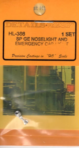 HO Scale Details West HL-386 1 Set SP GE Noselight and Emergency Car L ...