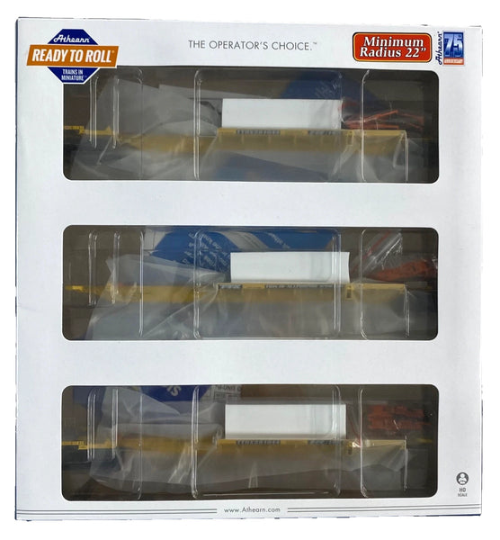 HO Scale Athearn 64019 TTX 361044 57' All Purpose 3 unit Spine Car ...