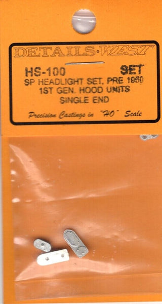 HO Scale Details West HS-100 SP Headlight Set, Pre 1950 1st Gen. Hood ...