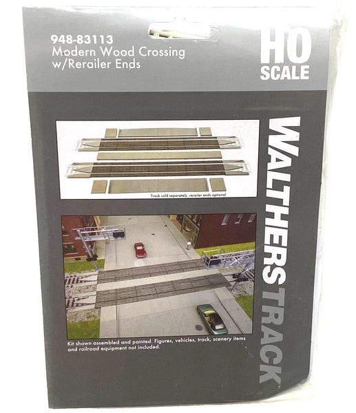 HO Scale Walthers 948-83113 Modern Wood Grade Crossing w/Rerailer Ends ...
