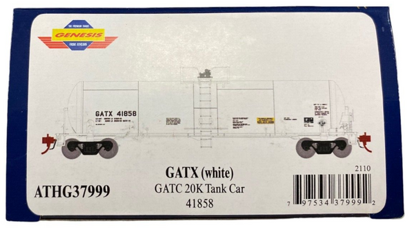 HO Scale Athearn Genesis G37999 GATX 41858 GATC 20K Gallon Acid Tank C ...