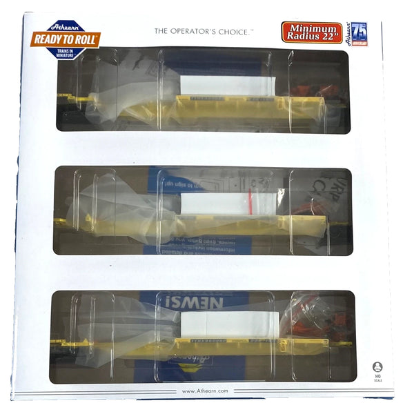 HO Scale Athearn 64015 TTX 360982 57' All Purpose 3 unit Spine Car ...