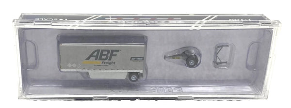 N Scale Trainworx 42893-07 ABF Freight 28' Pup Van Trailer with Conver ...