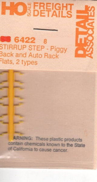 HO Scale Detail Associates 6422 Stirrup Step Piggy Back & Auto Rack Fl ...