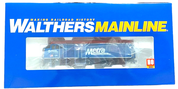 HO Scale Walthers MainLine 910-19473 Chicago Metra 129 F40PH ESU DCC/S ...