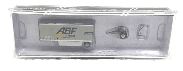 N Scale Trainworx 42893-08 ABF Freight 28' Pup Van Trailer with Conver ...