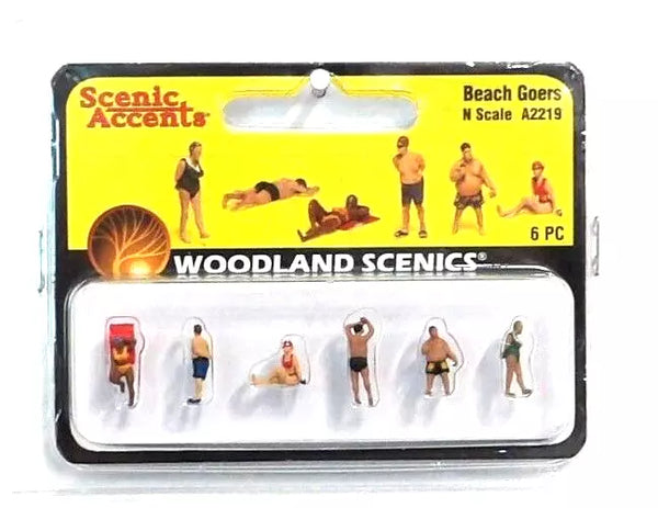 N Scale Woodland Scenics A2219 Beach Goers Figures (6) pcs – Sidetrack ...