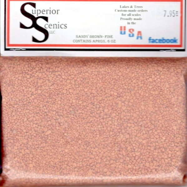 HO Scale Superior Scenics Sandy Brown Fine Ballast 6 oz Bag – Sidetrack ...