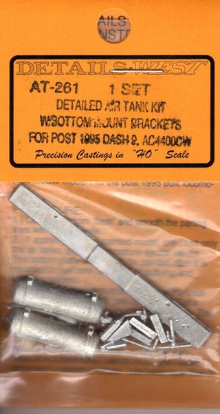 HO Scale Details West AT-261 Detailed Air Tank Kit w/Bottom Mount Brac ...