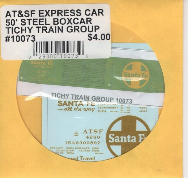 HO Scale Tichy Train 10073 Santa Fe AT&SF Express Car 50' Steel Boxcar ...