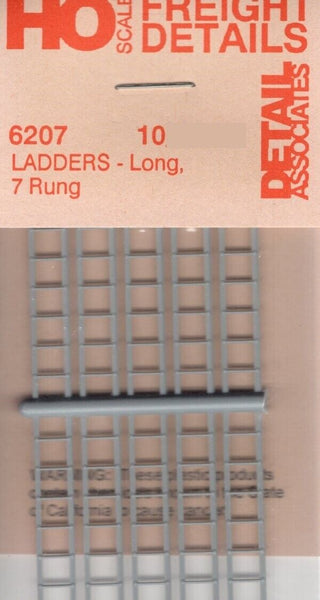 HO Scale Detail Associates 6207 Ladders - Long, 7 Rung 10/Pkg ...